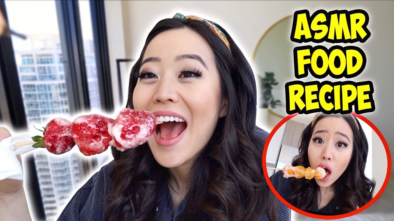 Making Popular Asmr Strawberry Candy Fruit Tanghulu Recipe Youtube