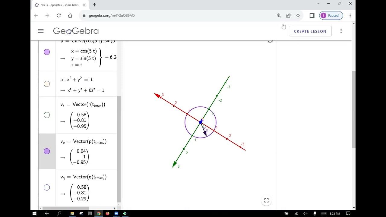 calc 3 vector valued functions - YouTube