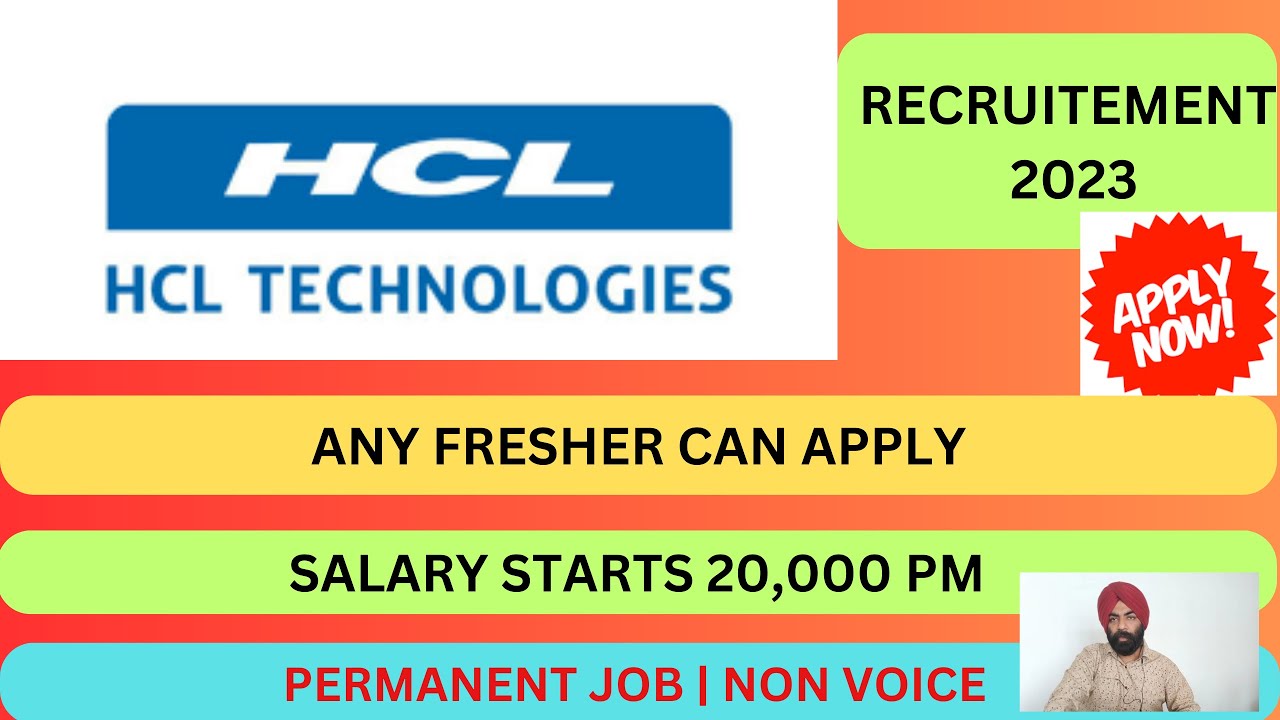 HCL Recruitment 2023 | Fresher | HCL Jobs 2023 | HCL Vacancy 2023 | HCL ...