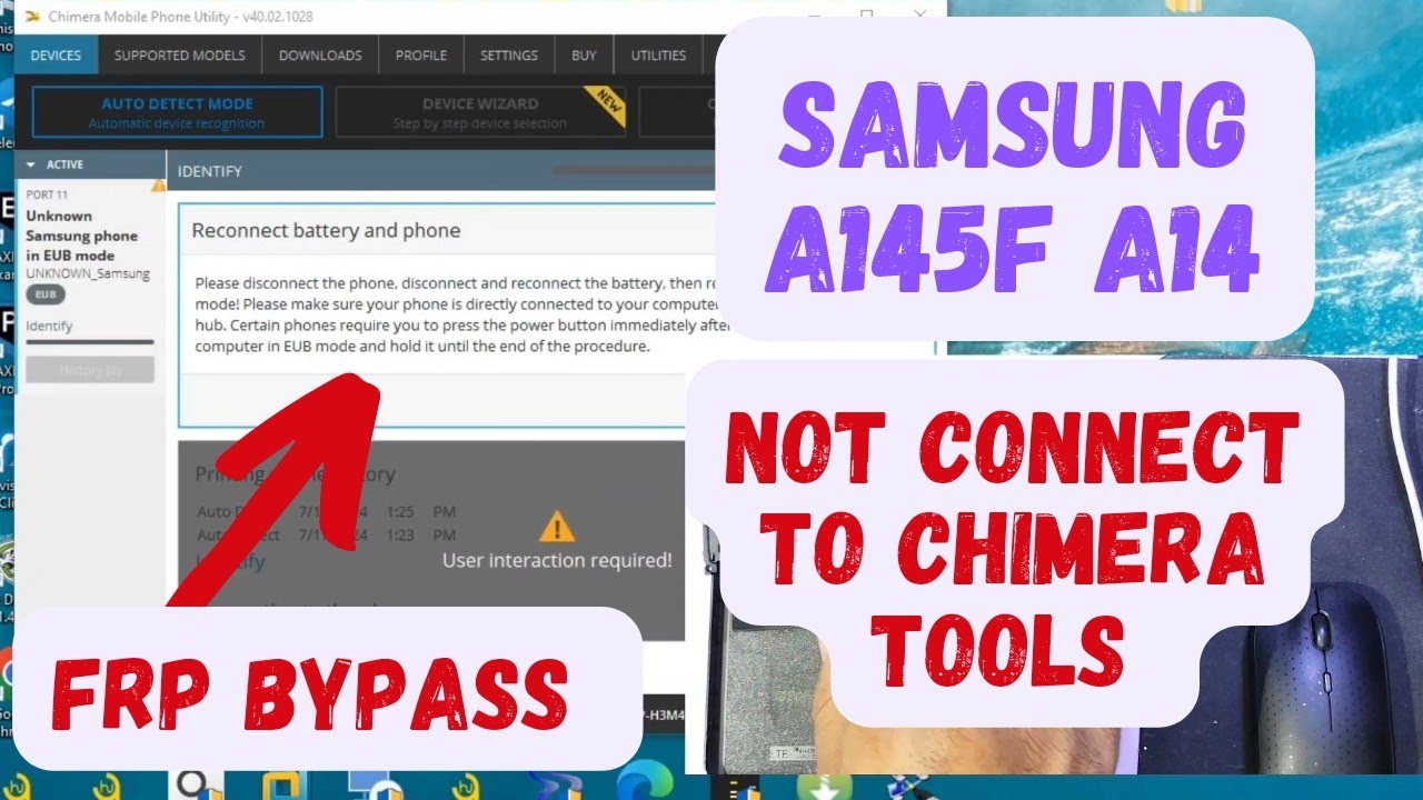 Samsung a14 not connect to Chimera tools! - YouTube
