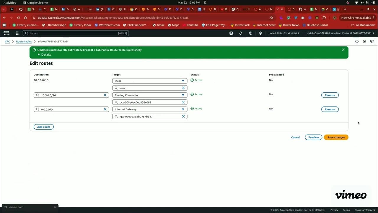 Guided Lab: Creating a VPC Peering Connection on AWS - YouTube