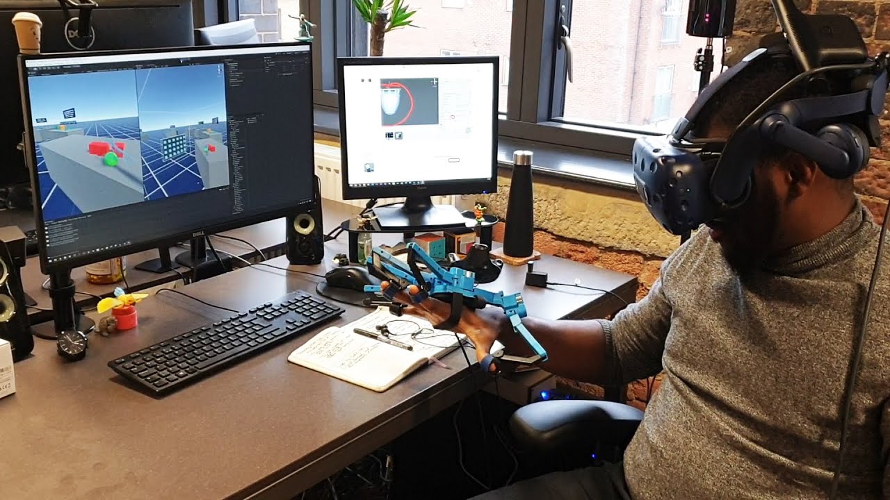 VR Haptic Glove Demonstration - Senseglove Tactile Feedback - YouTube