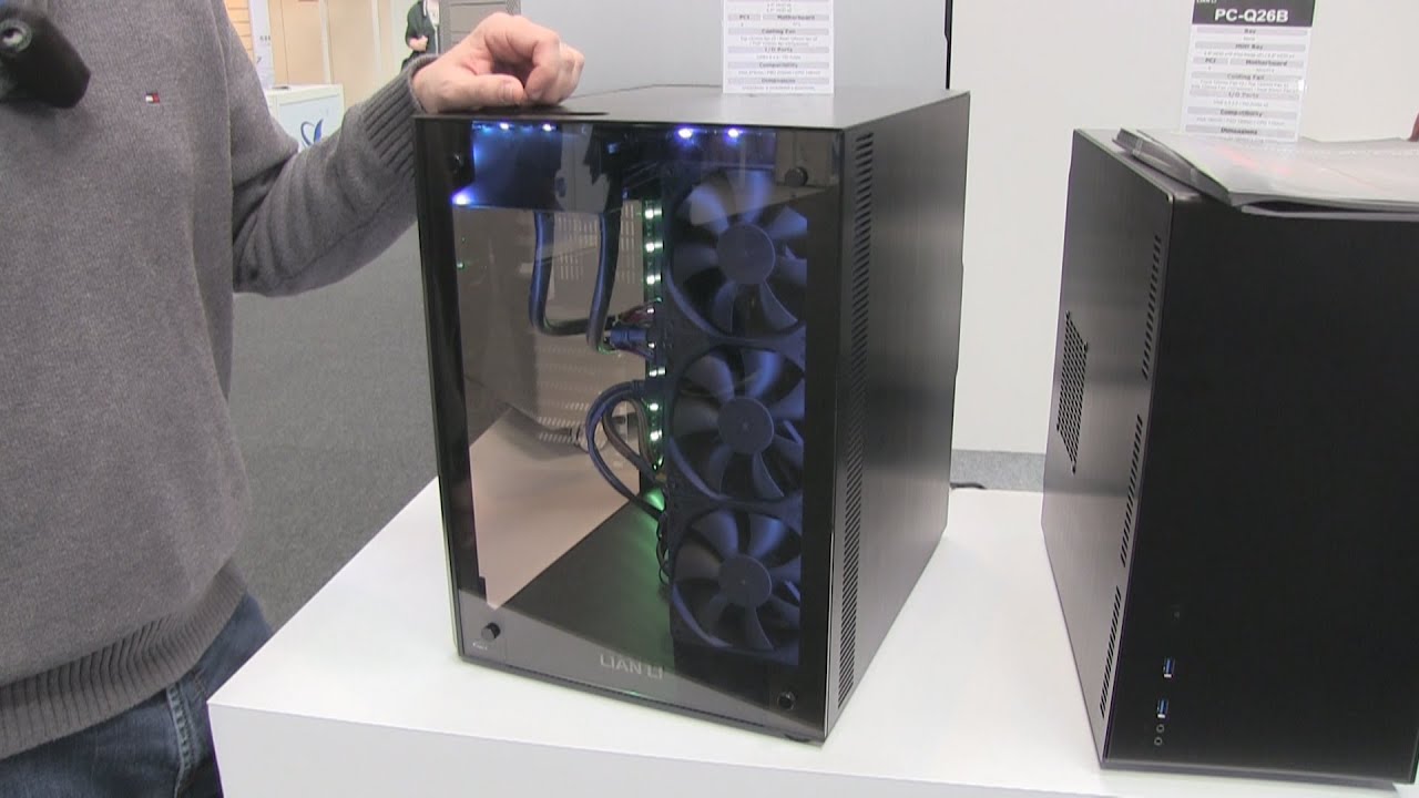 CeBIT 2015: Lian Li PC-08 Cube-Gehäuse - Hands On - YouTube