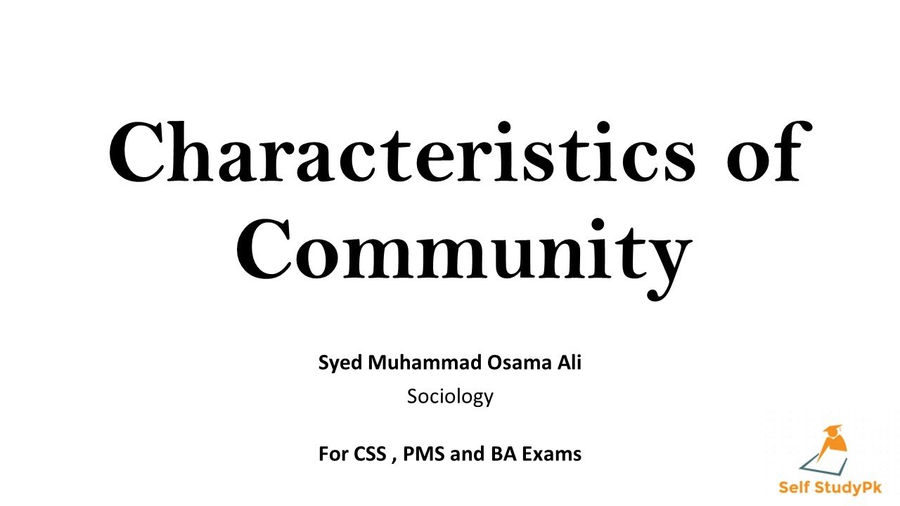 Characteristics of community - YouTube