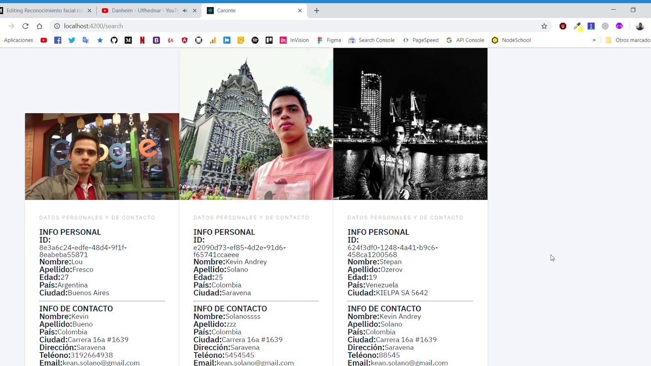 Facial recognition using Angular and FaceAPI - YouTube