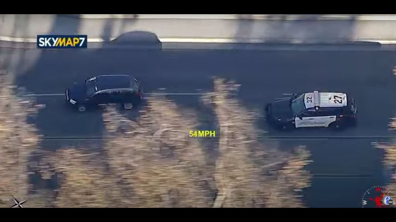 Chopper video: Police chase suspect in Orange County, California - YouTube