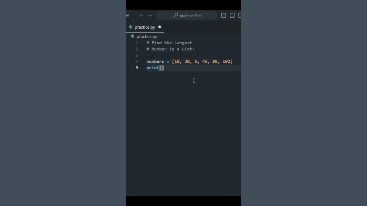 Find The Largest Number Python Pythonprogrammingcodinglearnpython