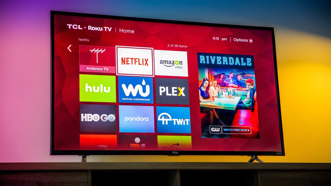 TCL 55 Inch 4K Ultra HD Roku Smart LED TV