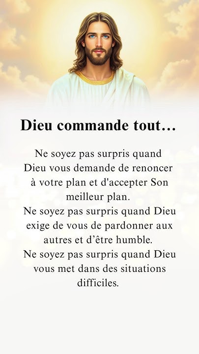 Dieu commande tout #france #dieu #prière #catholique #chrétiens #jésus ...