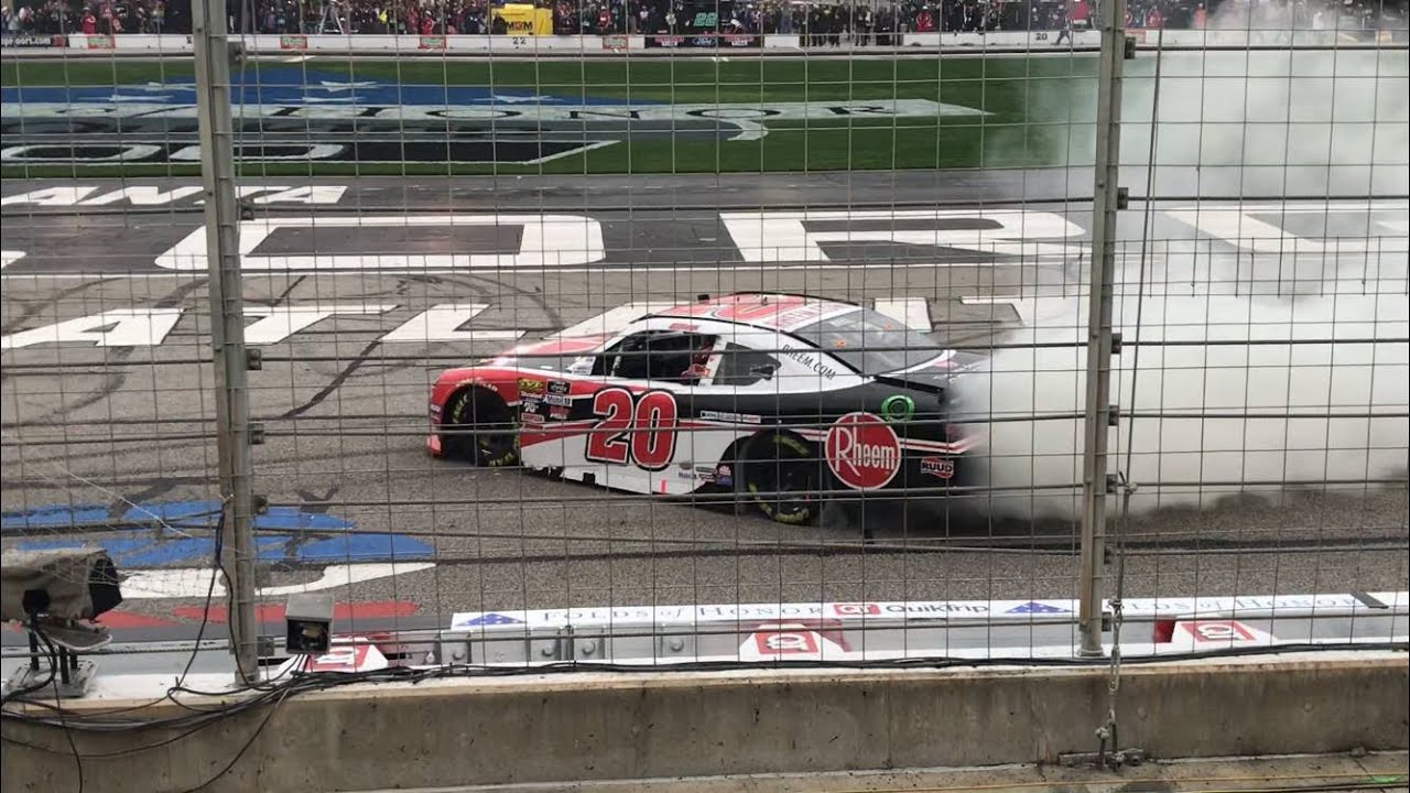 Christopher Bell Atlanta Xfinity Win Burnout 2019 *Up Close* - YouTube