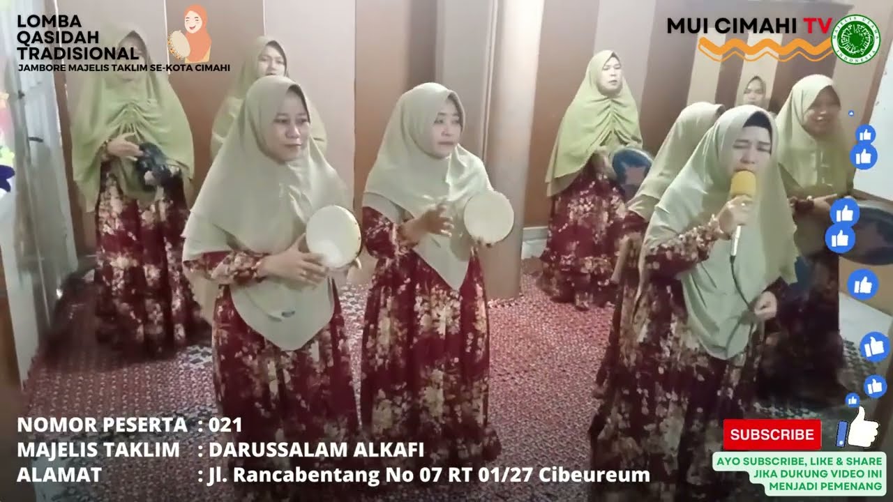 PESERTA 021 MT. DARUSSALAM ALKAFI KEL. CIBEUREUM | LOMBA QASIDAH TRADISIONAL - YouTube