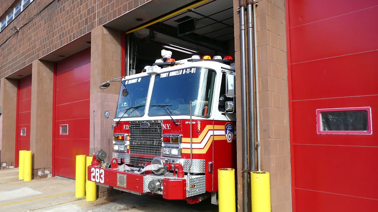 FDNY Engine 283 responds 1st due to Box 1628 - YouTube