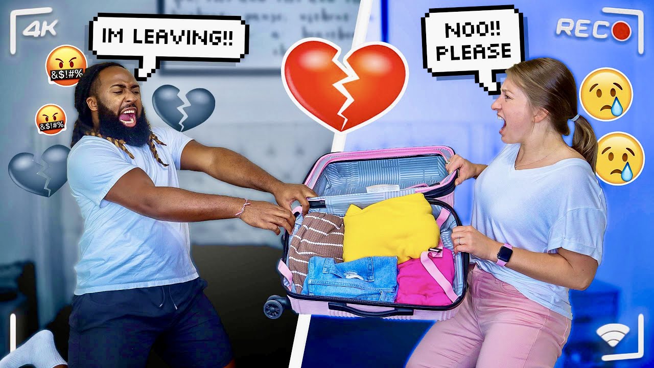PACKING A SUITCASE THEN ACCUSING HIM OF CHEATING TO SEE HOW HE REACTS ...