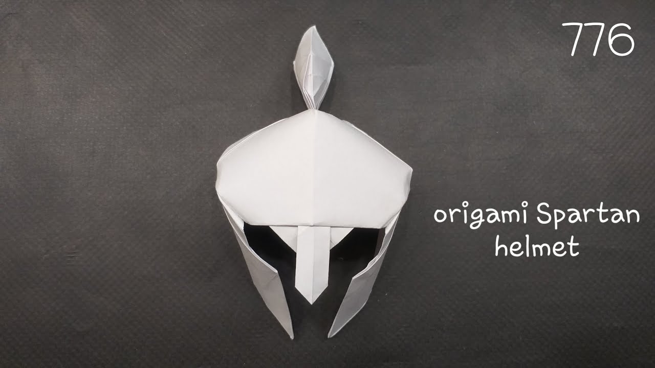 Орігамі Спартанський шолом origami Spartan helmet - YouTube