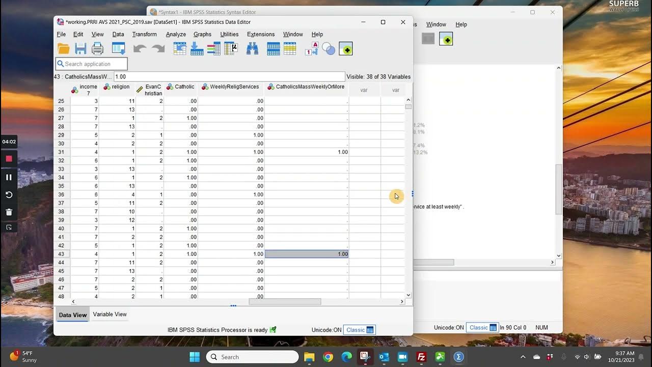 Use SPSS's COMPUTE + IF sytnax to create a variable using information from 2 or more other ...