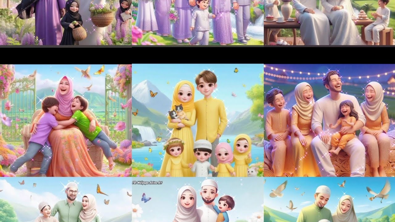 ★Father Mother And children cratoon pic🌺 ★Beautiful family images dps ...
