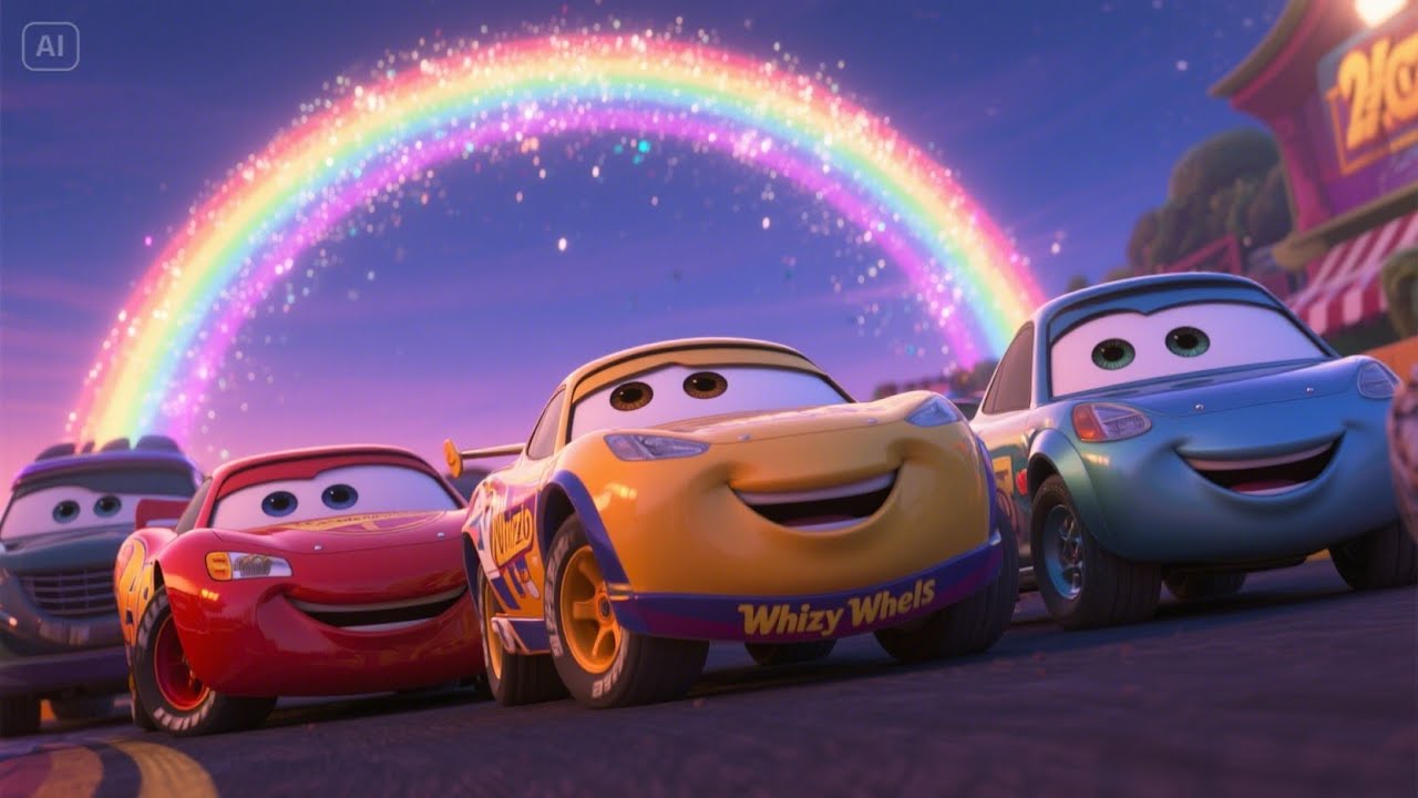 Whizzy Wheels and the Rainbow Race | Exciting Kids Race Song | Colorful ...
