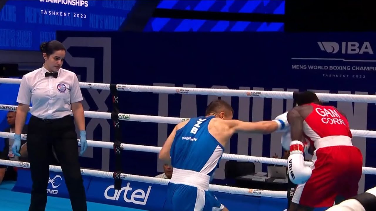 R32 (60KG) CORR MARRY (GAM) vs TURSUNOV MUJIBILLO (UZB) | IBA Men's ...