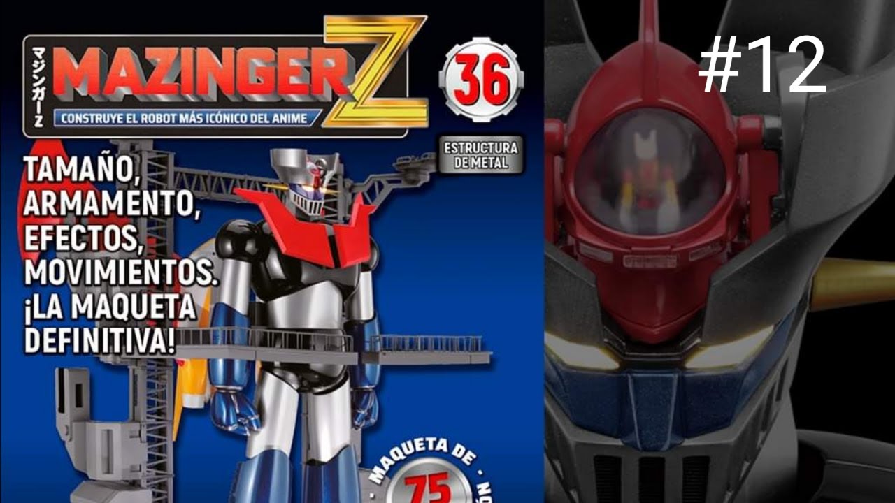 #12 MAZINGER Z ( 75 cm ) + Hangar ( 90 cm ) fasciculos 33-36 Salvat ...
