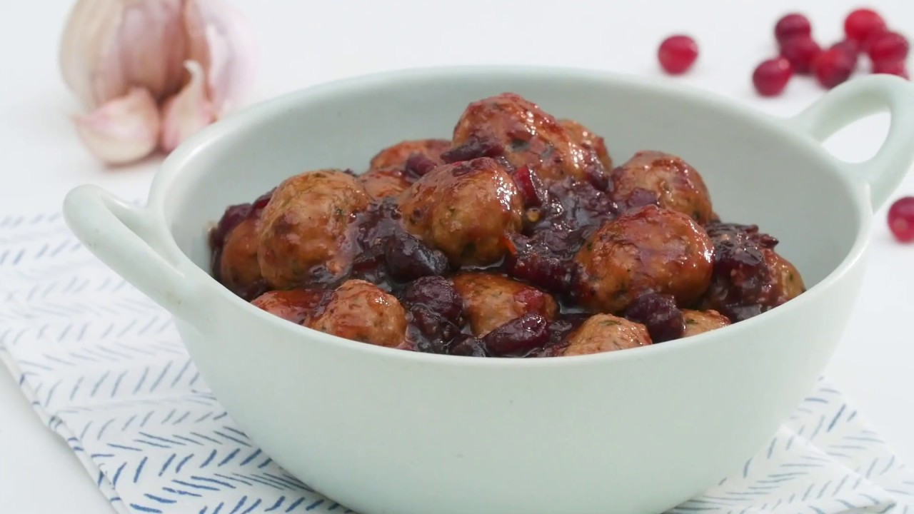 Chili Cranberry Fusion Meatballs - YouTube
