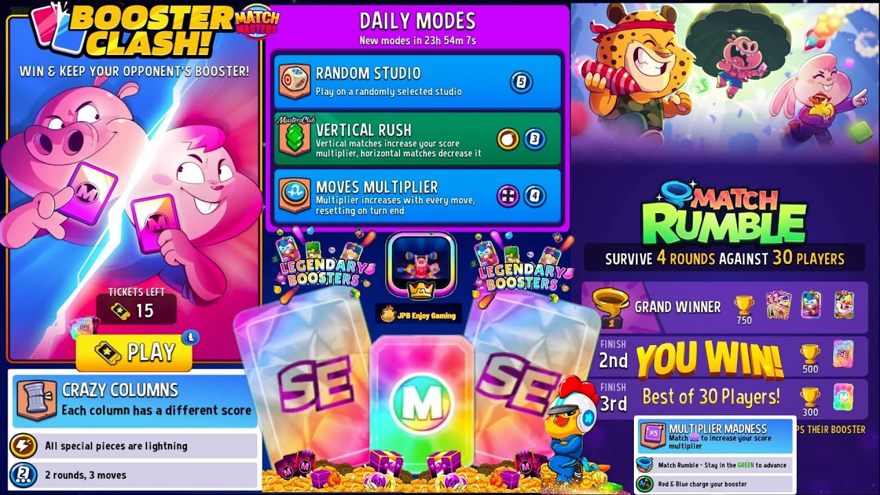 Match Masters Booster Clash Crazy Columns/Match Rumble 30 player ...