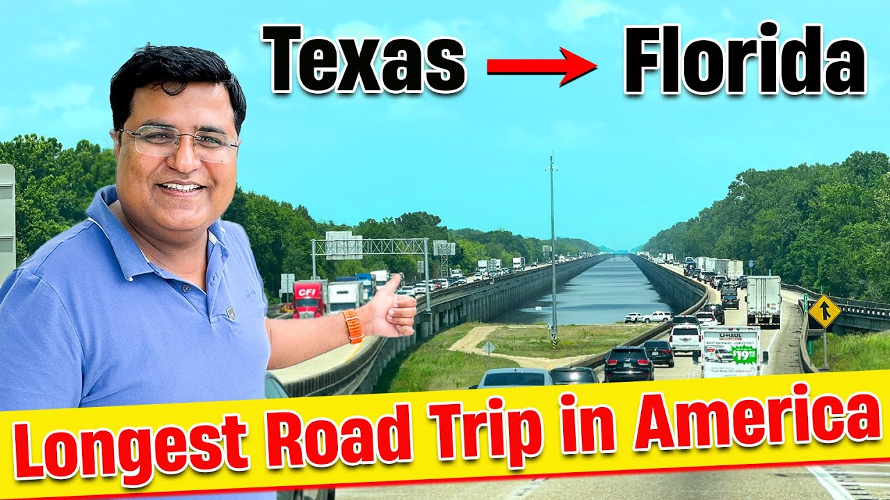 My first long Road Trip in America in my car | Texas to Florida - YouTube