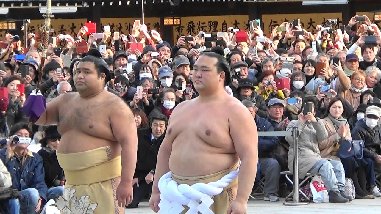 Dedication "Dohyo-iri" to Meiji-jingu Shrine, Tokyo by the 72nd ...