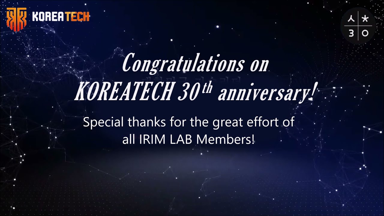 Congratulations on KOREATECH 30th Anniversary! - YouTube