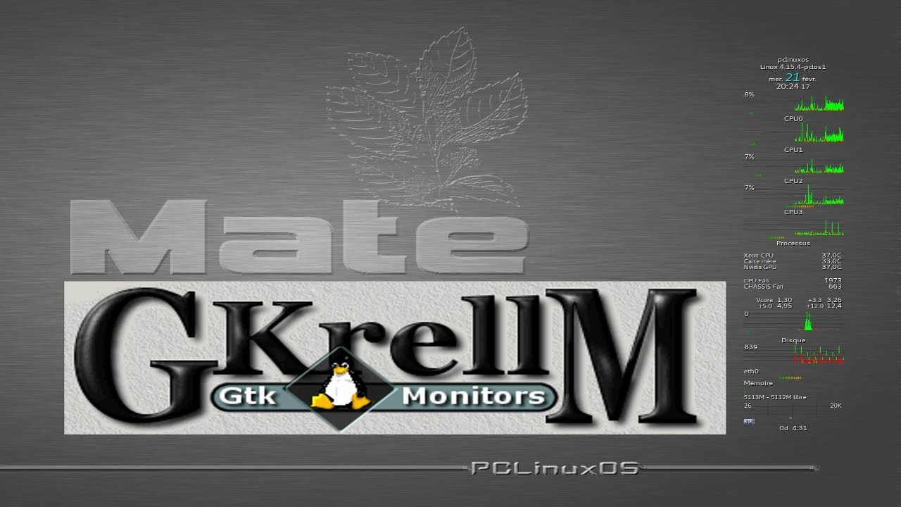 Présentation du logiciel GkrellM ( monitoring system ) - YouTube