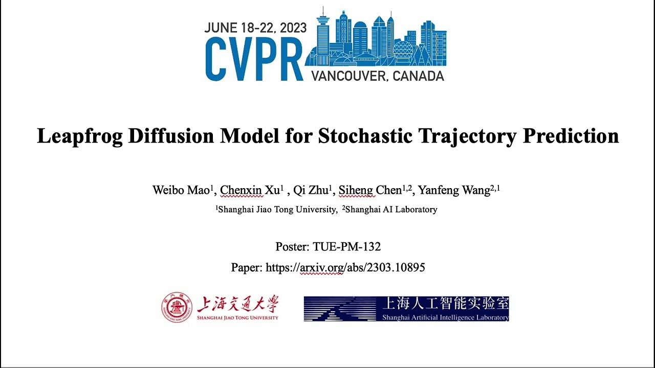 [CVPR 2023] Leapfrog Diffusion Model for Stochastic Trajectory Prediction - YouTube
