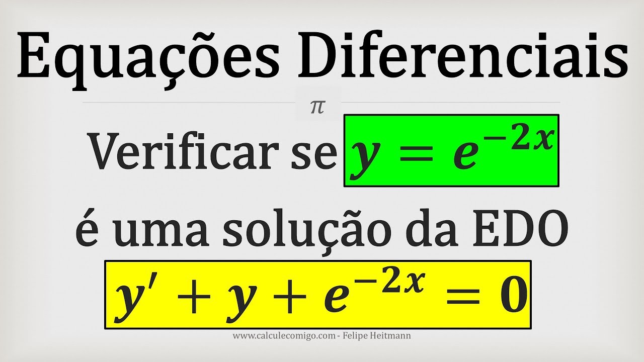 EQUA ES DIFERENCIAIS Verificar Se Y e 2x Solu o Da EDO Y y e