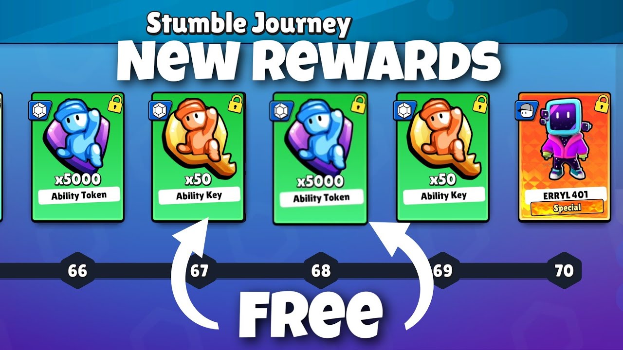 Stumble Journey New Rewards Free Abilities Stumble Guys - YouTube
