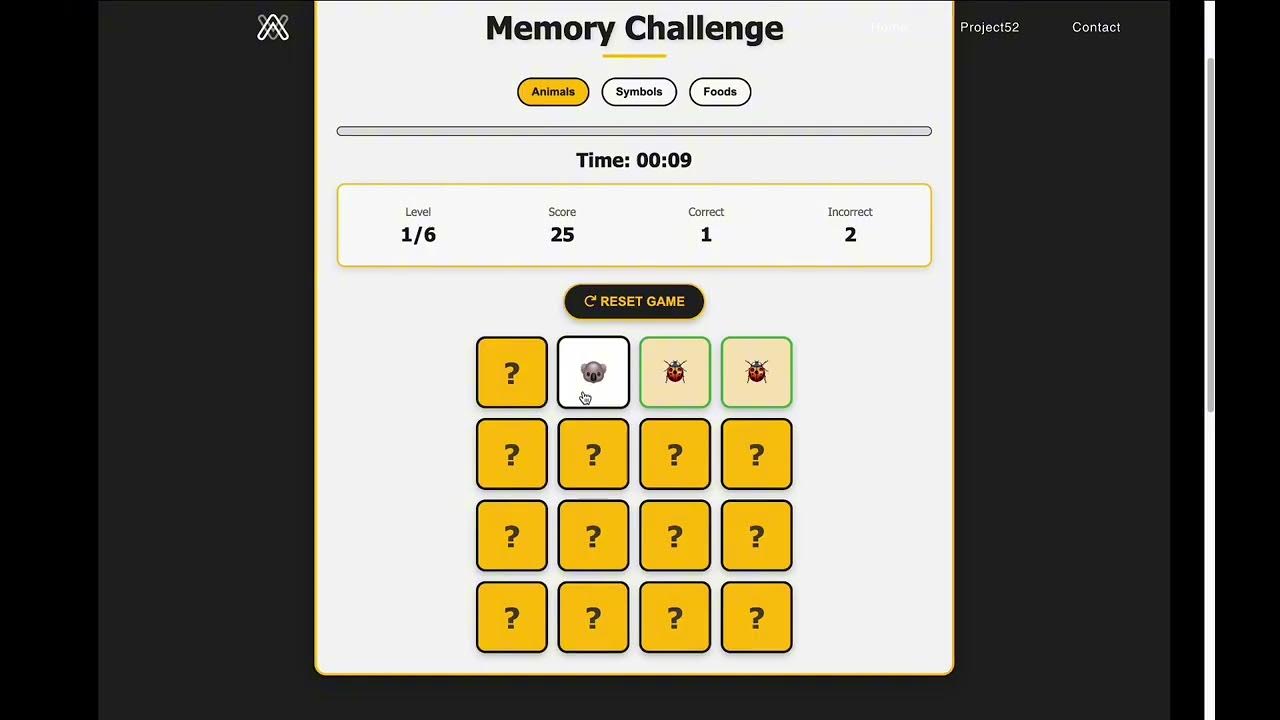 Memory Card Game - Frontend Web Development - YouTube