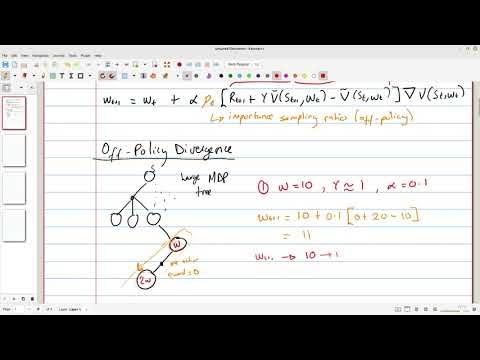 Reinforcement Learning 20 - Off Policy Learning with Approximation - YouTube