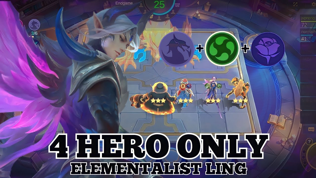 THARZ SKILL 3 - ELEMENTALIST LING MLBB CHESS BEST STRATEGY | BEST ...