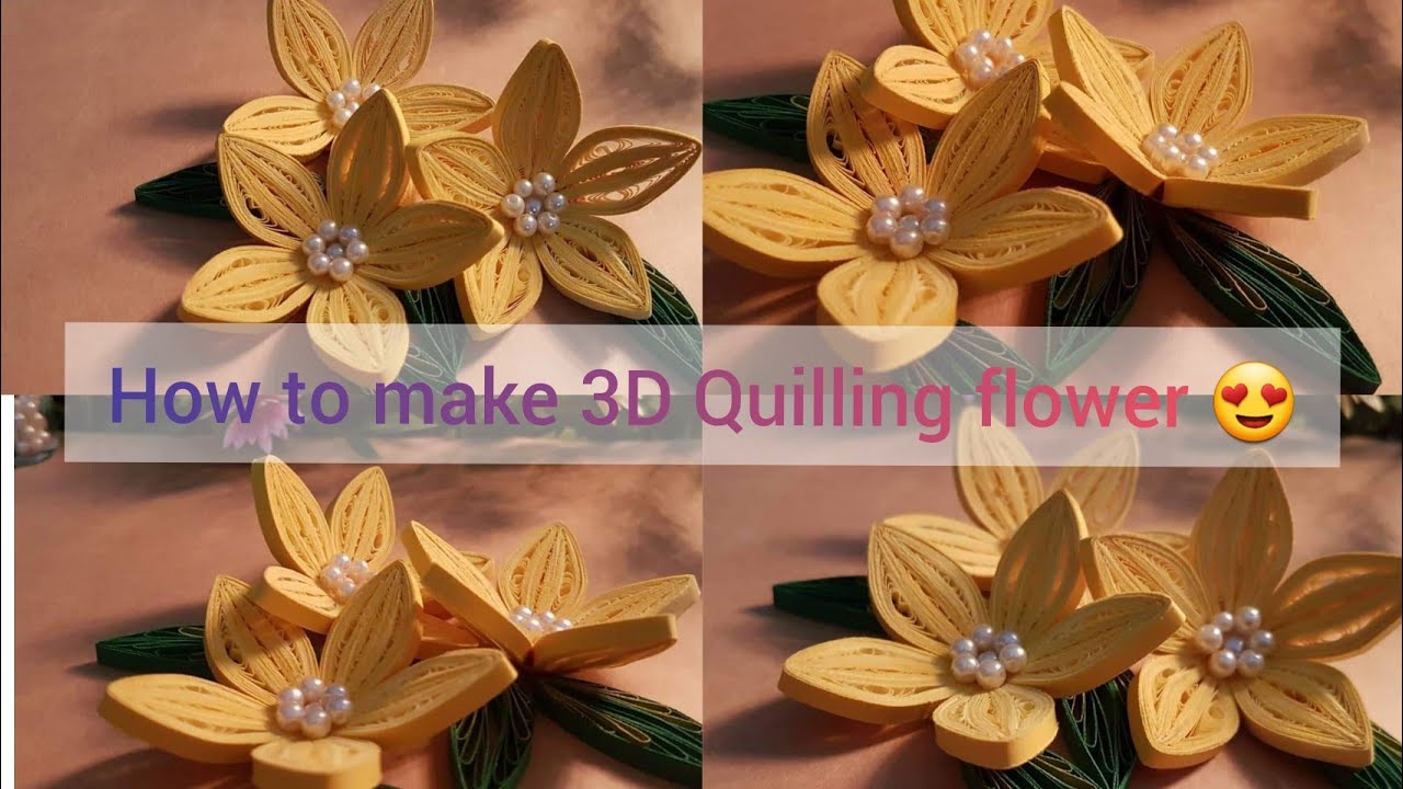 How to make 3D Quilling flower|tutorial/ DIY#1/ paper flower/Quilling ...