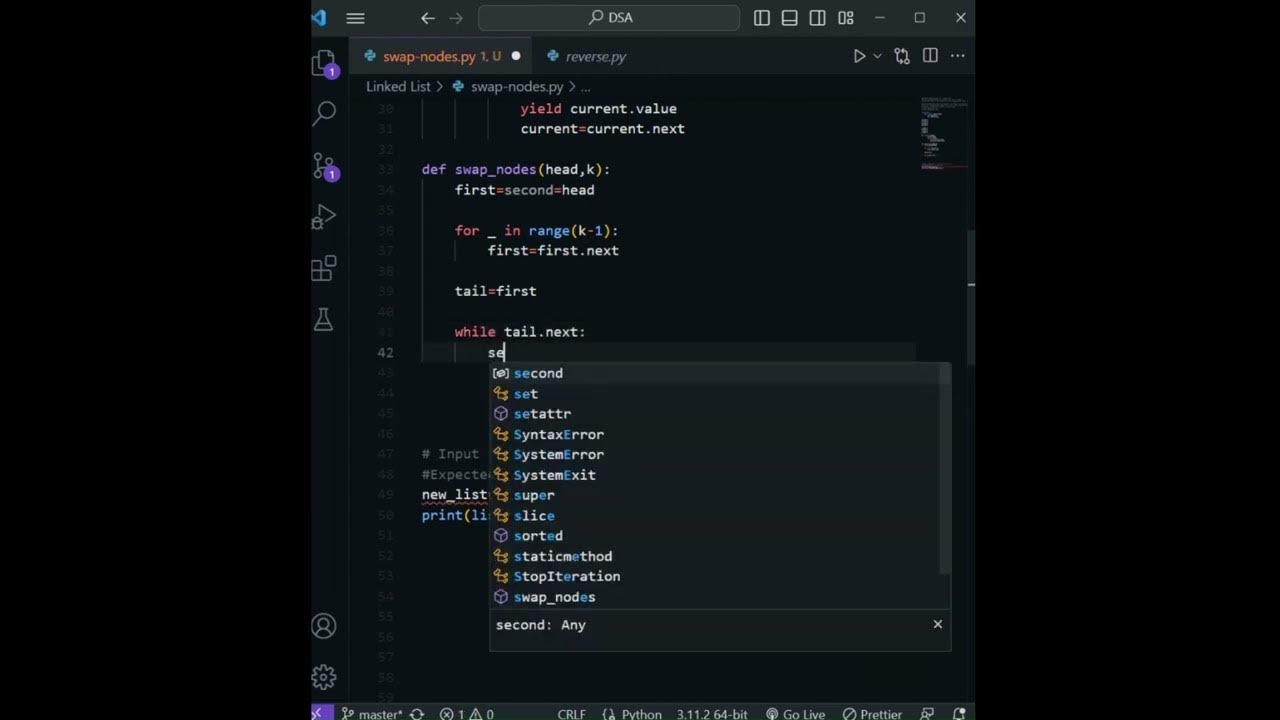 Swap Nodes of Linked List - YouTube