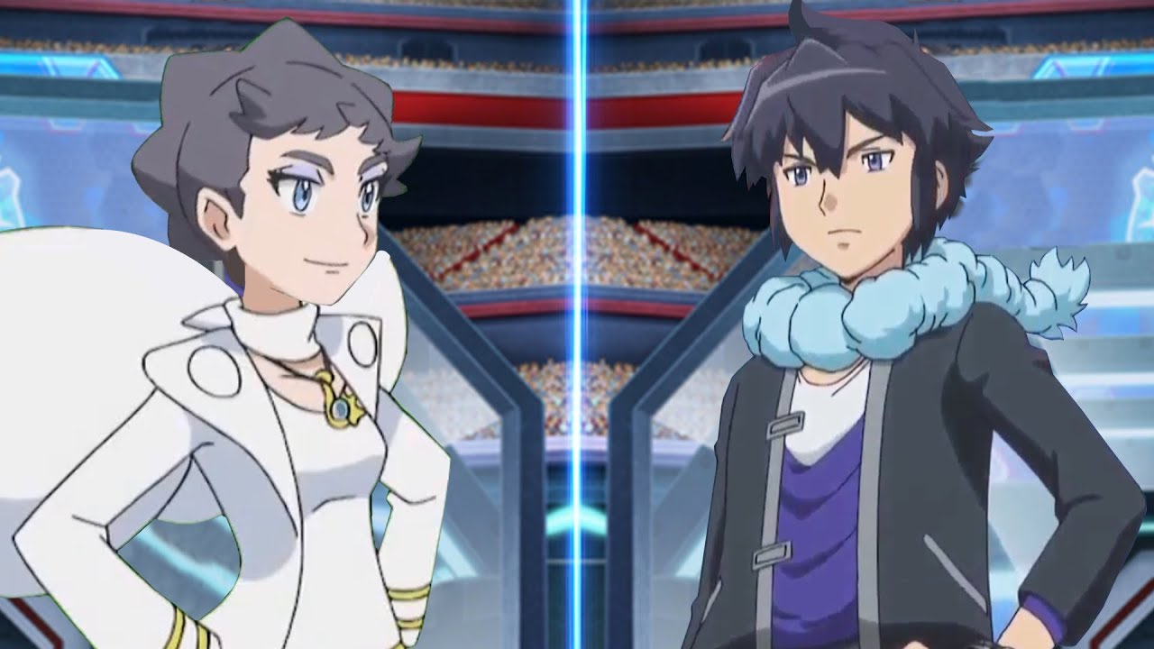 Pokemon Battle USUM: Diantha Vs Alain (Pokémon Champion Face Off ...