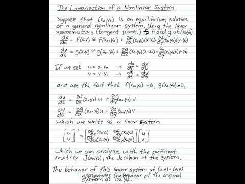 0501 The Linearization of a Nonlinear System - YouTube