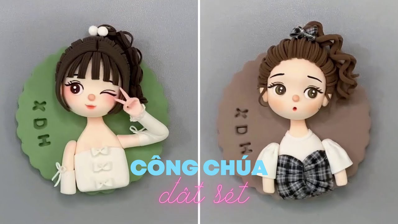 Hướng Dẫn Đất Nặn Nghệ Thuật Hình Công Chúa Tóc Dài Dễ Thương - Chipi ...