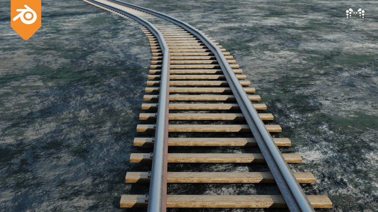 Rail Road Tracks - Blender 4.2 - YouTube