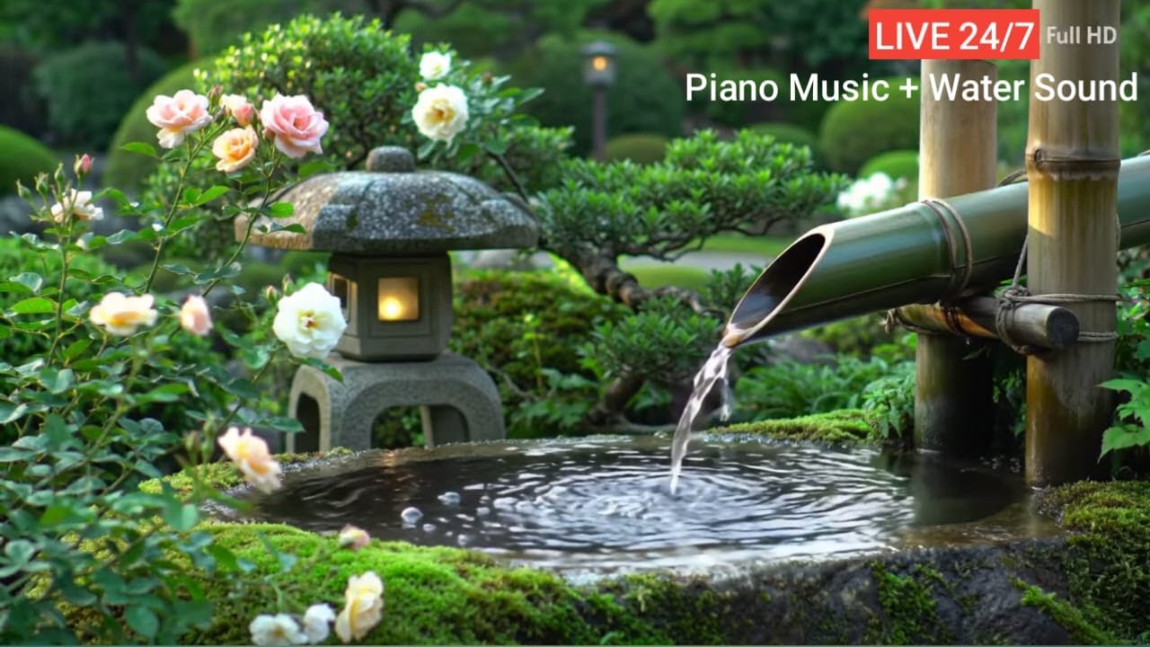 Beautiful Nature & Piano Music 🗻 Water Sounds for Deep Sleep, Study ...