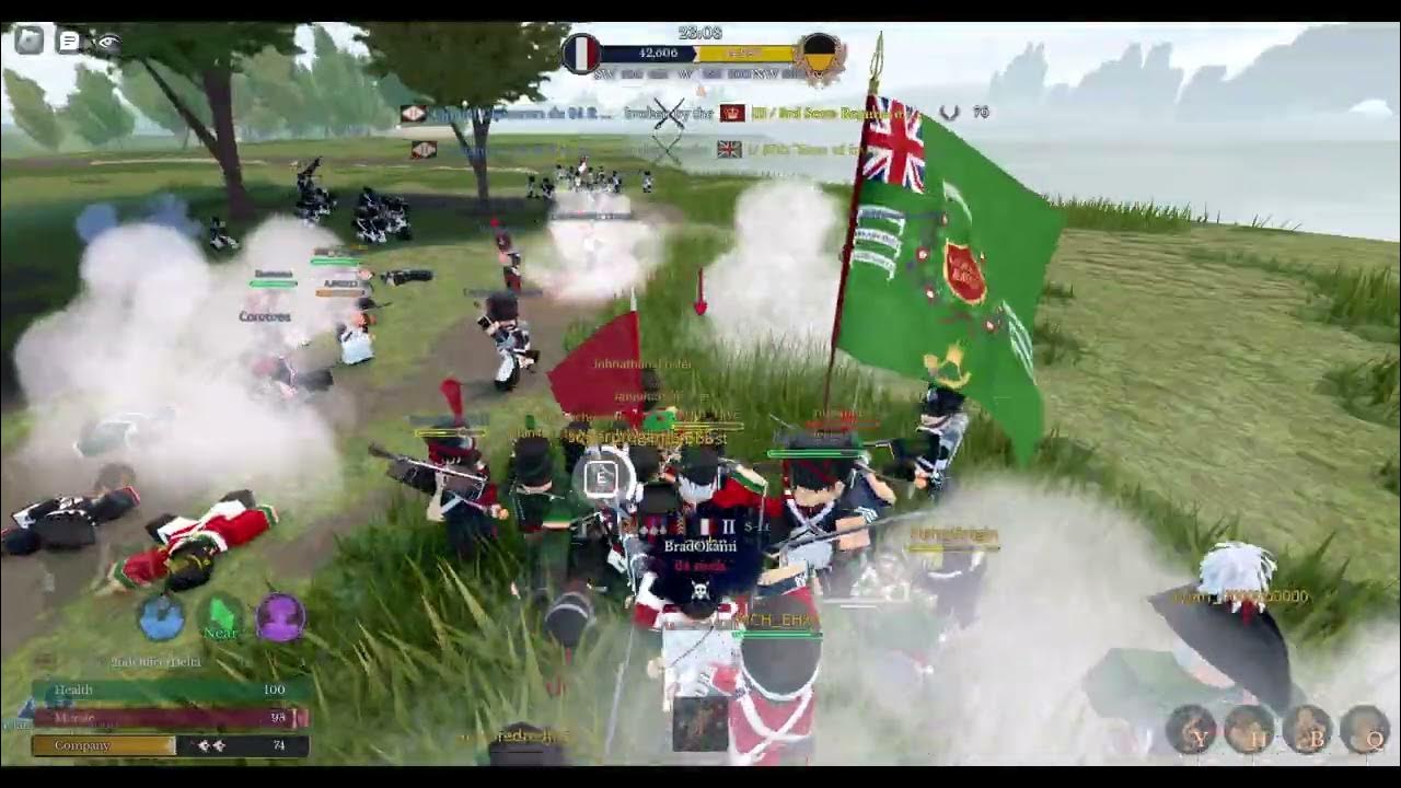 HHG + Gurkhas + 87th vs. 57e + 9e | Roblox Napoleonic Wars - YouTube