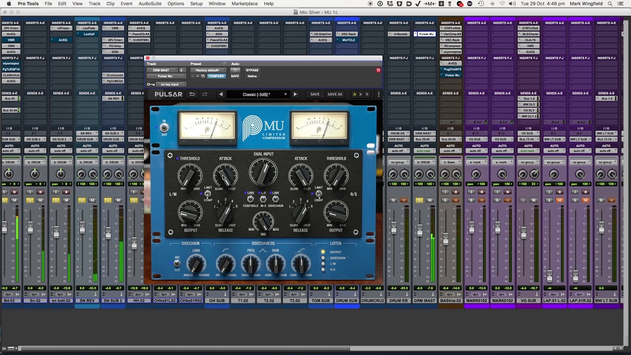 Best Variable Mu emulation? Pulsar MU compressor - parameter walk through and drums - YouTube