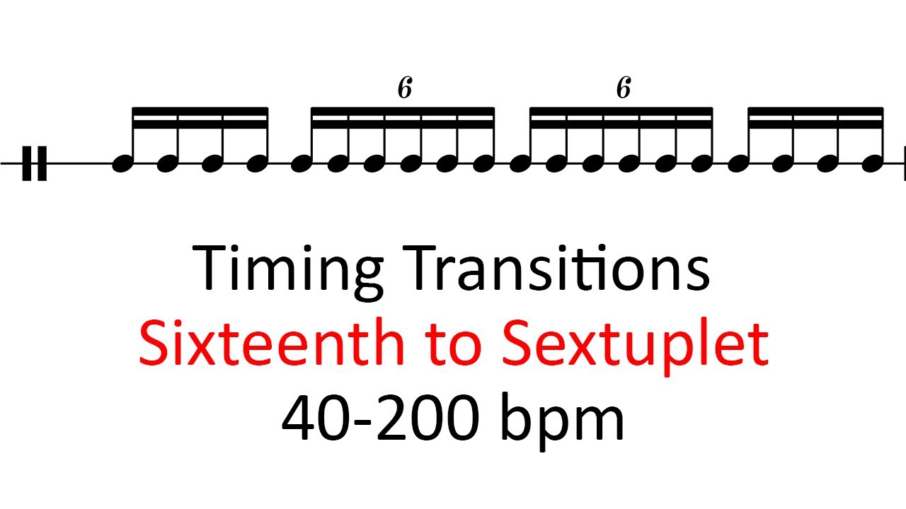 Timing transitions (Sixteenth to sextuplet) | 40-200 bpm sheet music ...