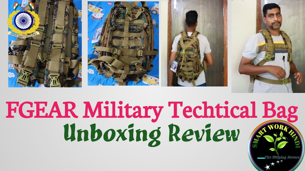 Fgear Military Techtical Bag Crpf Jawan Operation Bag Fgear Youtube