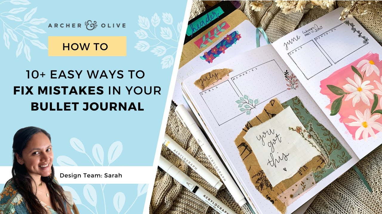 10+ Ways to Fix Mistakes in Your Bullet Journal - YouTube