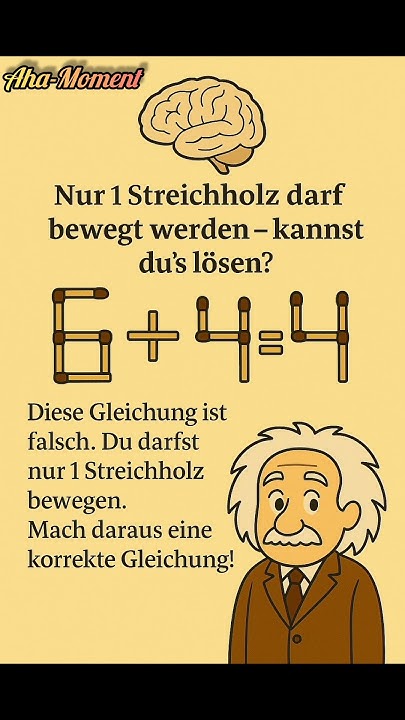 Nur 1 Streichholz darf bewegt werden – aber kaum jemand schafft es! - YouTube