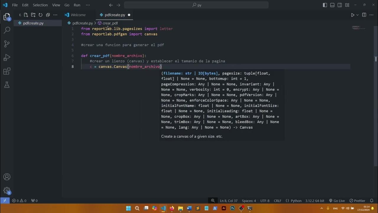 Tutorial: Cómo Crear PDFs con Python y ReportLab - Paso a Paso - YouTube