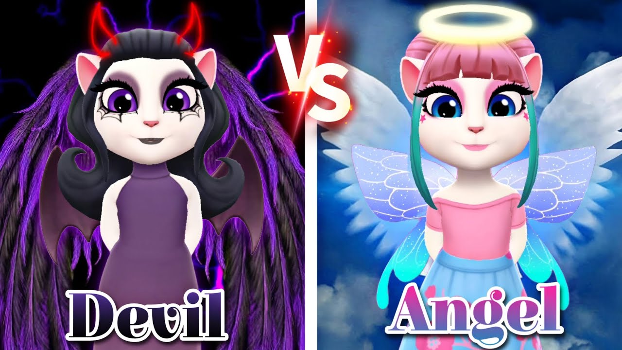My Talking Angela 2 ️‍🔥|| Devil Angela 😈 Vs Angel Angela 😇|| Cosplay ...